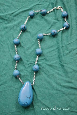 Faux Turquoise Necklace | FaveCrafts.com
